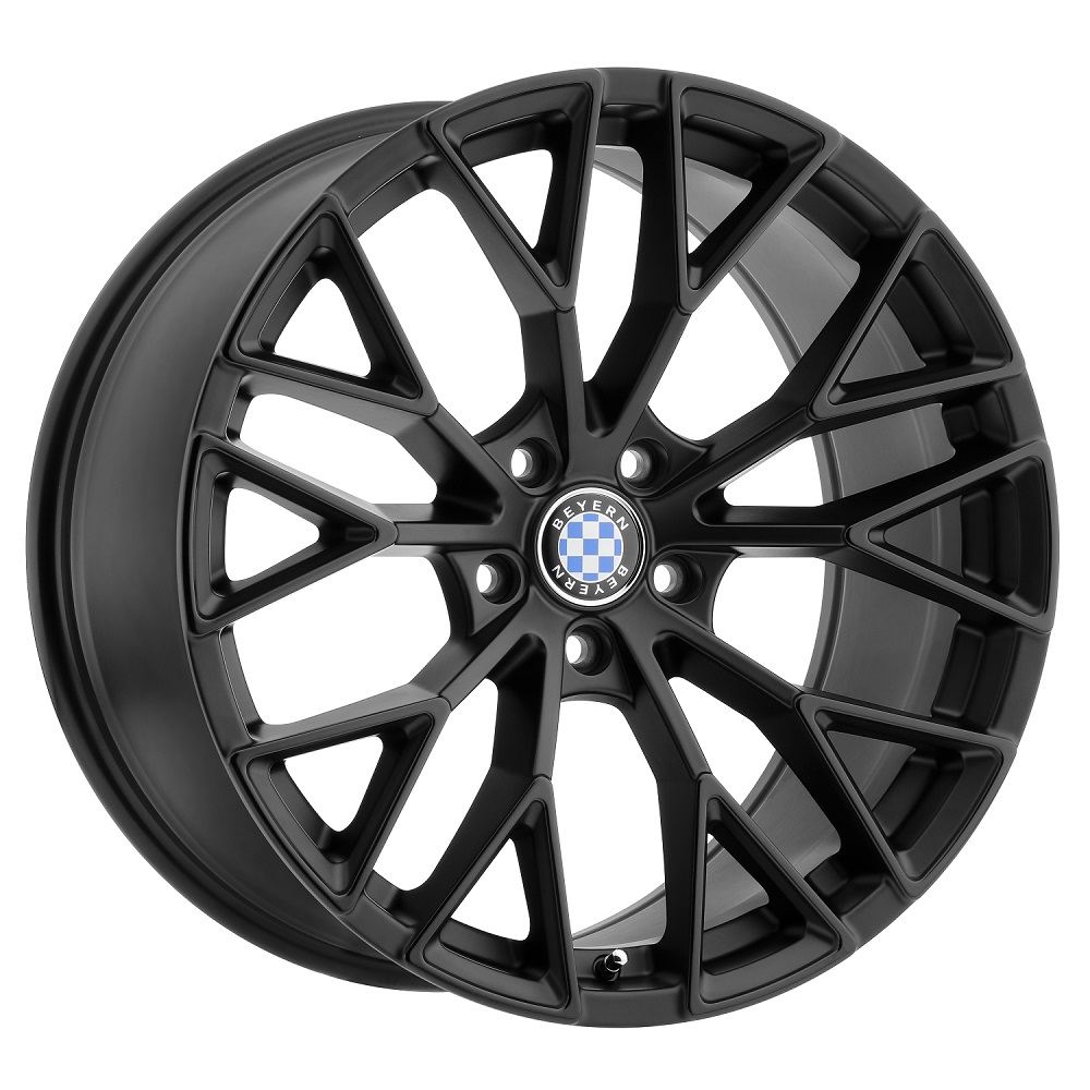 Beyern Wheels Antler - Double Black - Matte Black W/Gloss Black Face ...