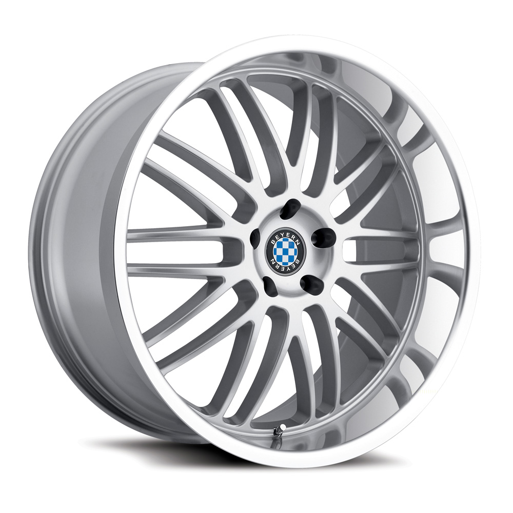 Beyern Wheels Mesh - Silver W/Mirror Cut Lip Rim Wheel Size 18x8.5 ...