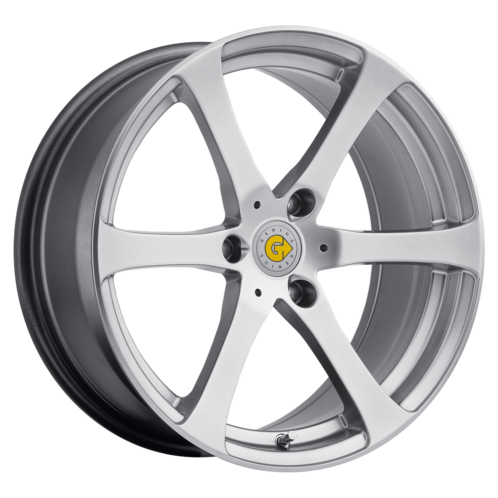 Genius Wheels Newton - Hyper Silver Rim Wheel Size 15x5.5 - Performance ...
