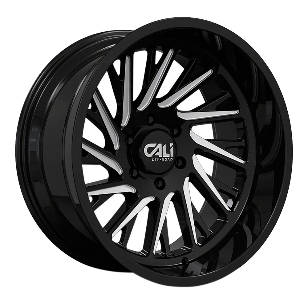 Cali Off-Road Wheels Purge 9114 - Gloss Black with Milled Spokes Rim ...
