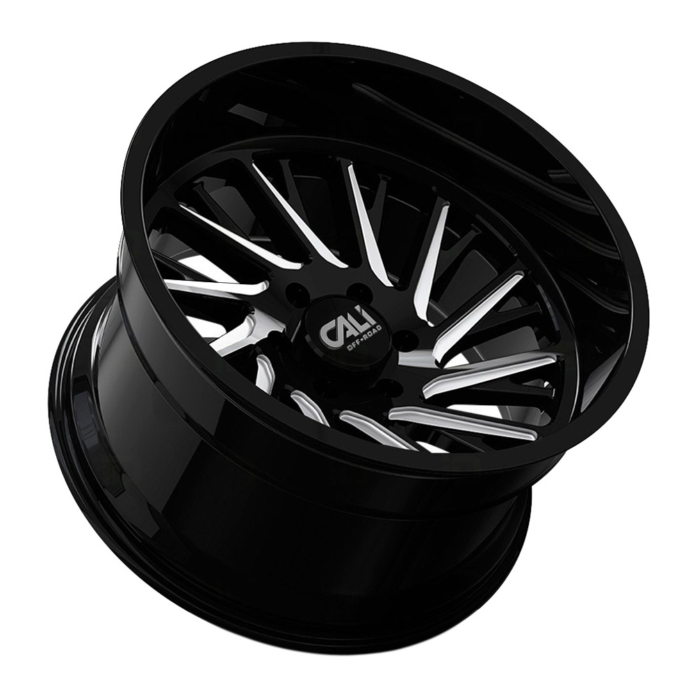 Cali Off-Road Wheels Purge 9114 - Gloss Black with Milled Spokes Rim ...