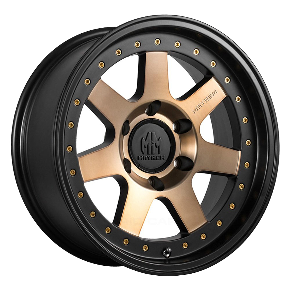 Mayhem Wheels 8300 Prodigy - Matte Black w/Bronze Tint Rim Wheel Size ...