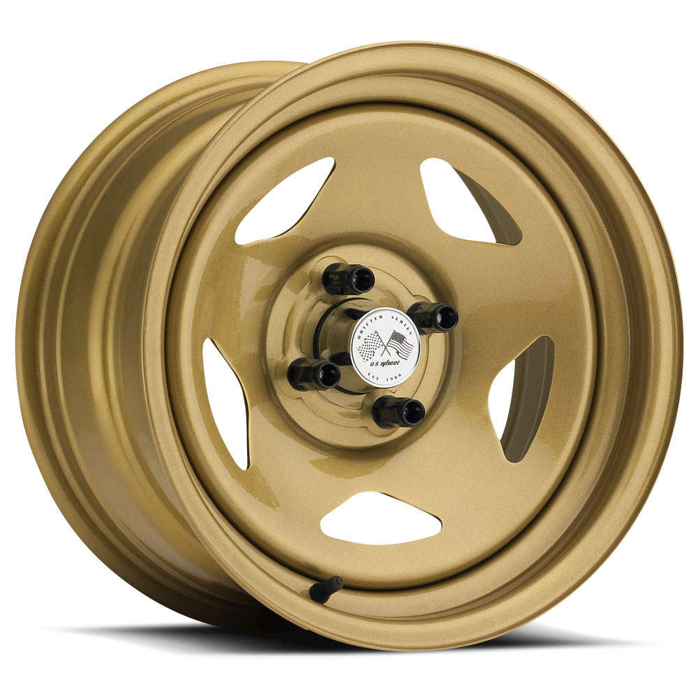 U.S. Wheel Star 021 - Gold Rim Wheel Size 14x6 - Performance Plus Tire