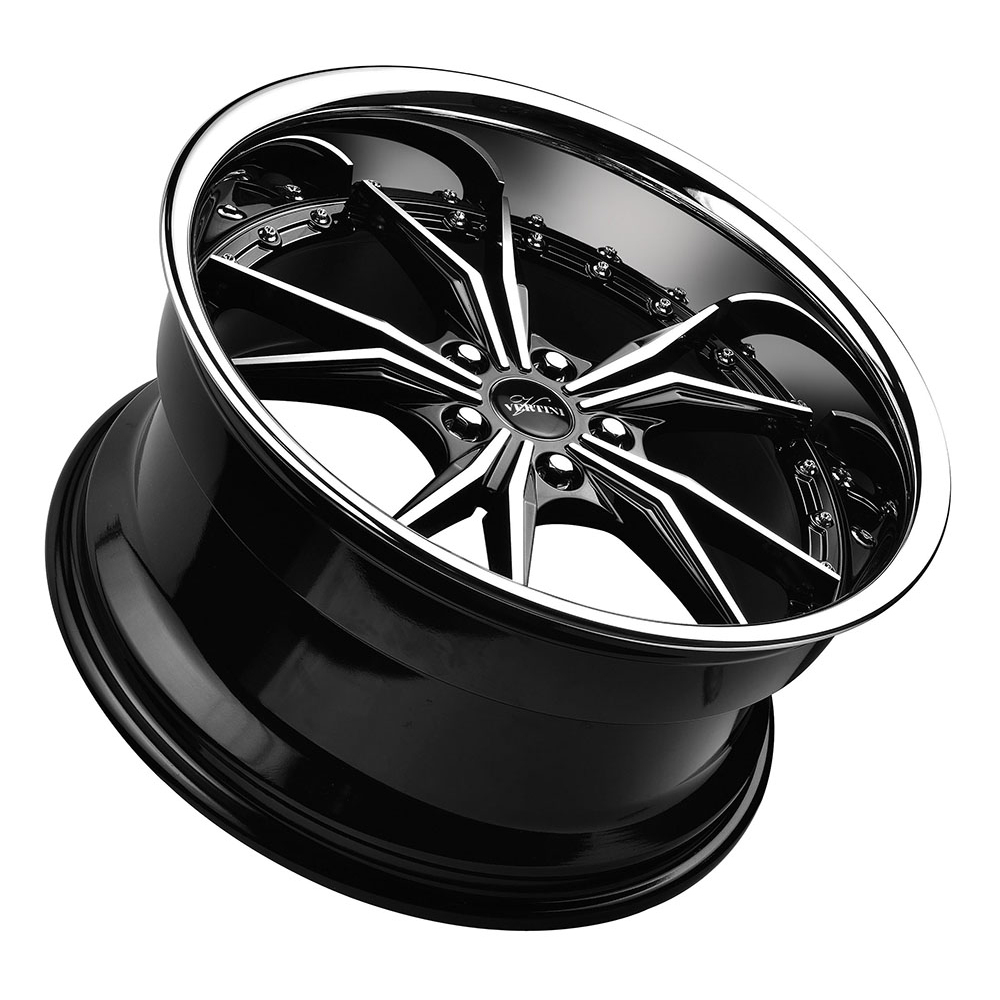 Vertini Wheels Hellfire - Machine Black Chrome Lip Rim Wheel Size 20x10 ...