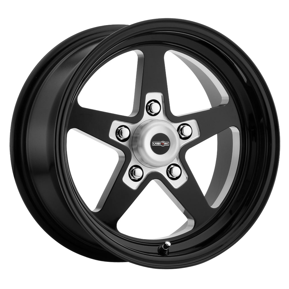 Vision Wheels Sport Star Ii - Gloss Black with Milled Center Rim ...