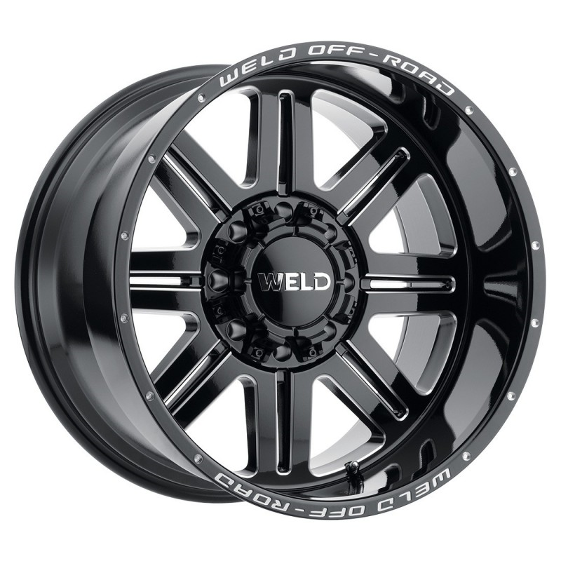 Weld Off-Road Wheels Chasm W103 - Gloss Black Milled Rim Wheel Size ...