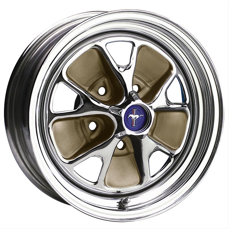 Wheel Vintiques 55 Series Ford Style Steel - Chrome / Mocha Rim Wheel ...