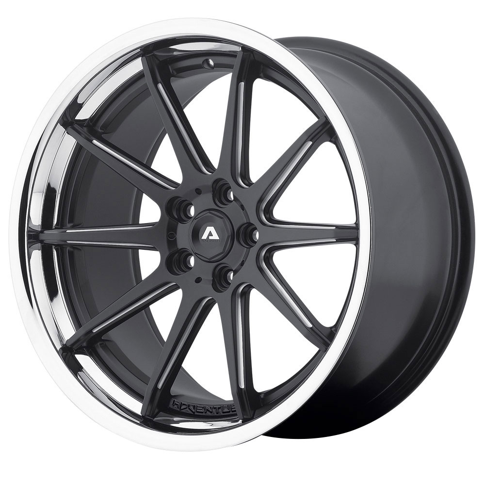 AVS-4 - Satin Black Milled w/SS Lip Rim by Adventus Wheels Wheel Size ...