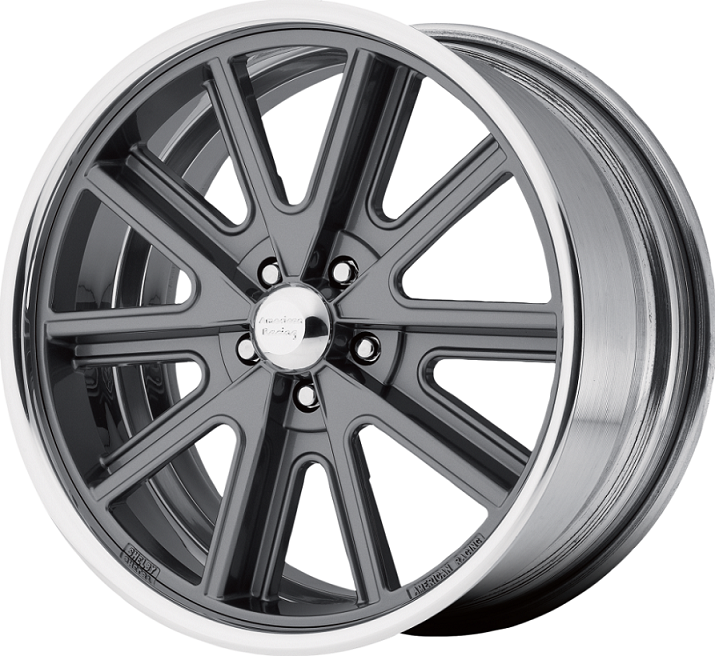 American Racing Wheels VN407 Shelby Cobra - Gray Center Polished Barrel ...