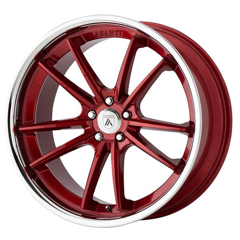 Asanti Wheels ABL-23 Sigma - Candy Red With Chrome Lip Rim Wheel Size ...