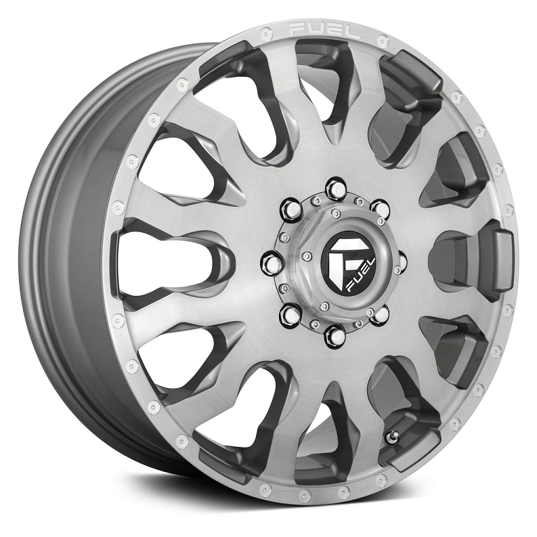 Fuel Wheels Blitz D693 Dually Front - Platinum Rim - Performance Plus Tire