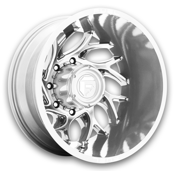 Fuel Wheels D740 Runner Dually Rear - Chrome Rim - Performance Plus Tire