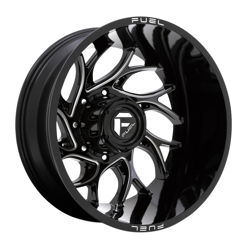 Fuel Wheels Runner Dually Rear D741 - Black Milled Rim - Performance ...