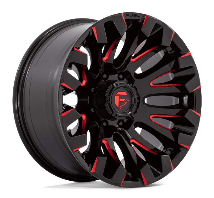 Fuel Wheels Quake D829 - Gloss Black Milled Red Tint Rim - Performance ...