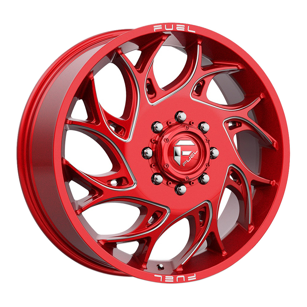 Fuel Wheels D742 Runner Dually - Red Rim - Performance Plus Tire