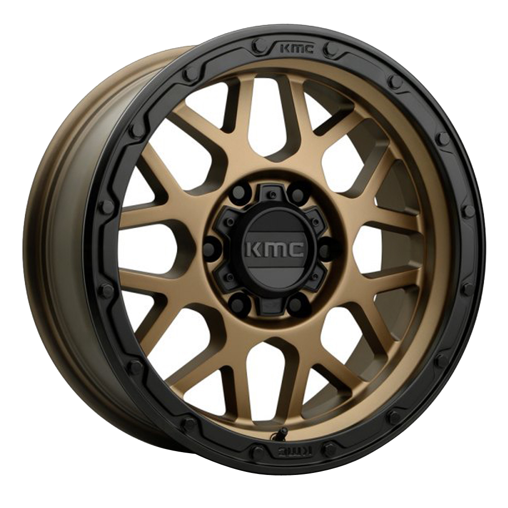 KMC Wheels KM535 Grenade Offroad - Matte Bronze Matte Black Lip Rim ...