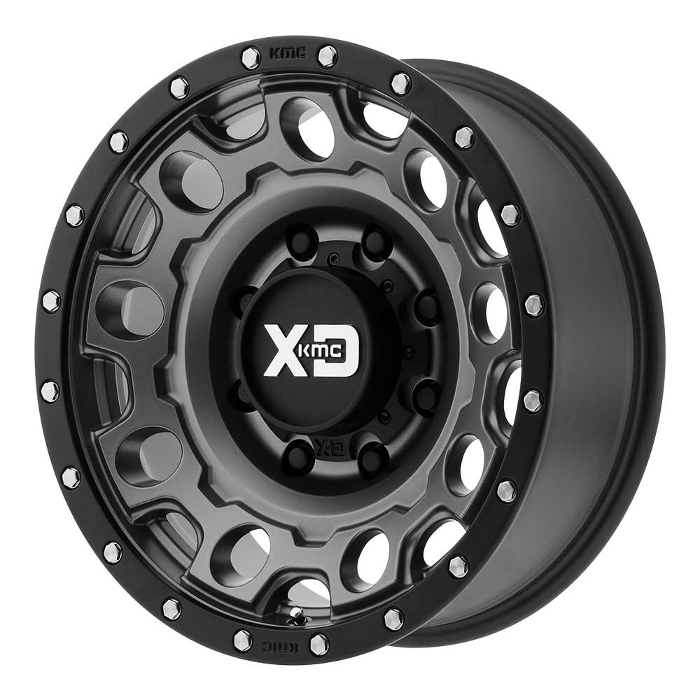 XD Series Wheels XD129 Holeshot - Matte Gray w/Black Reinforcing Ring ...