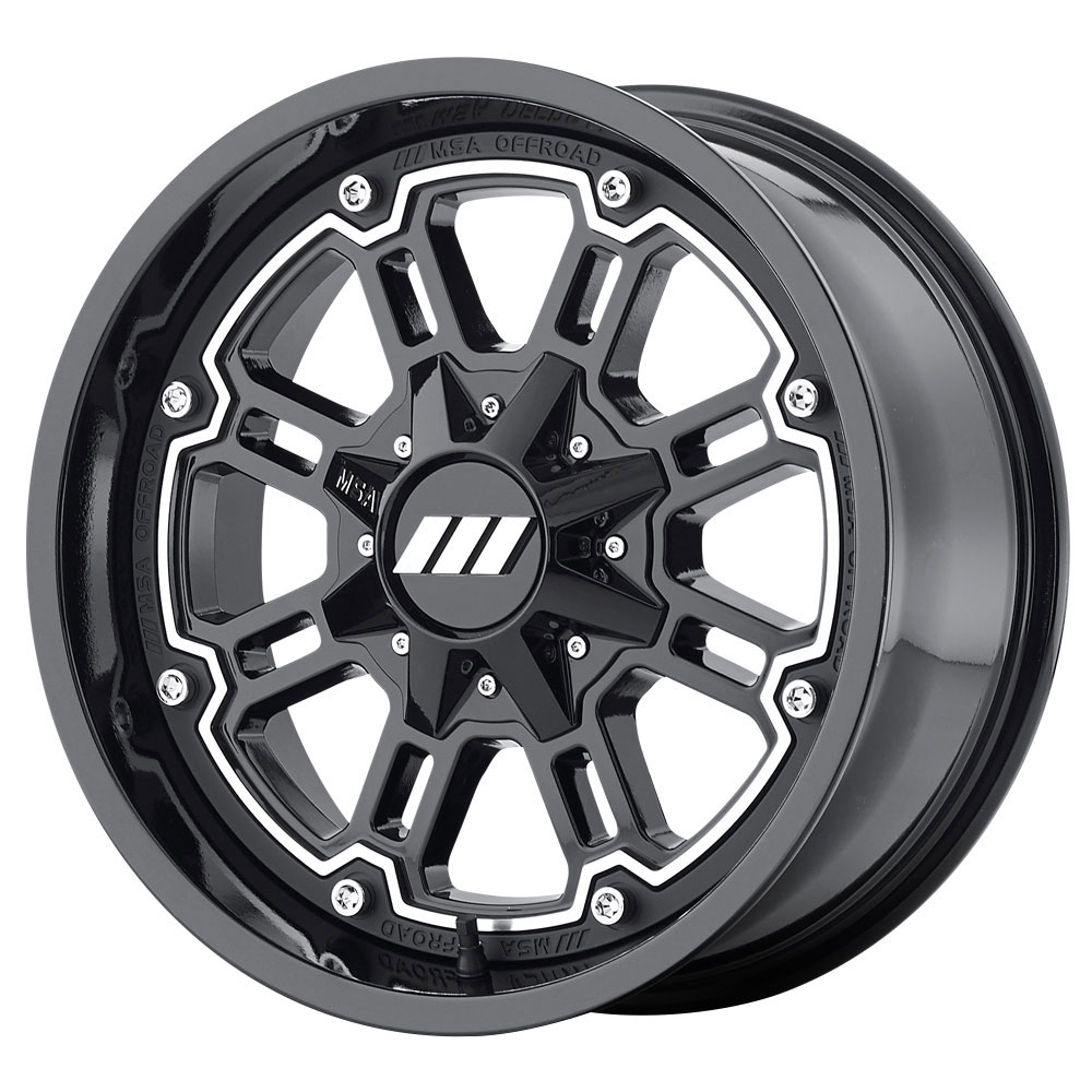 MSA Offroad Wheels M30 Throttle - Machined Gloss Black Rim ...