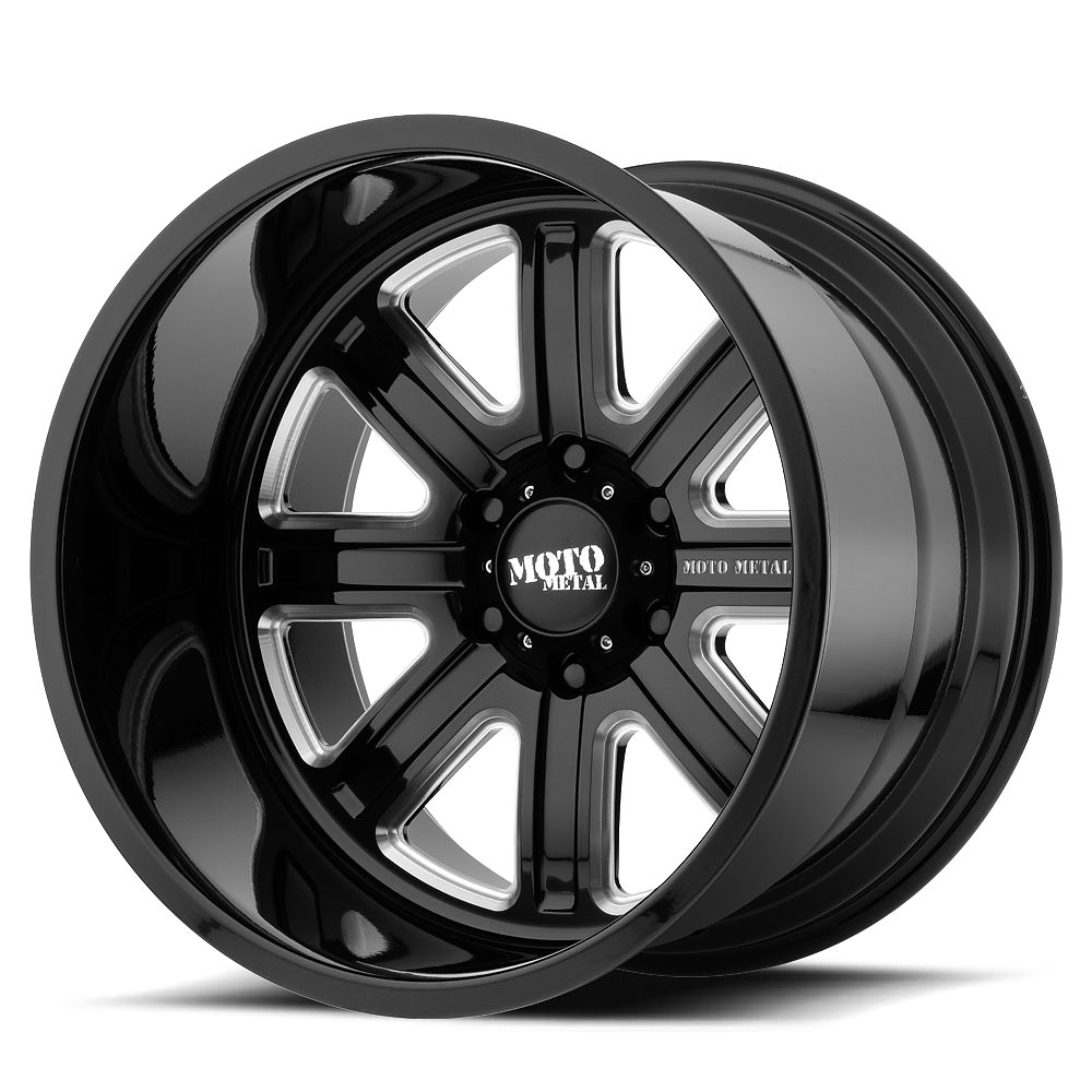 Moto Metal Wheels MO402 - Gloss Black Milled Rim - Performance Plus Tire