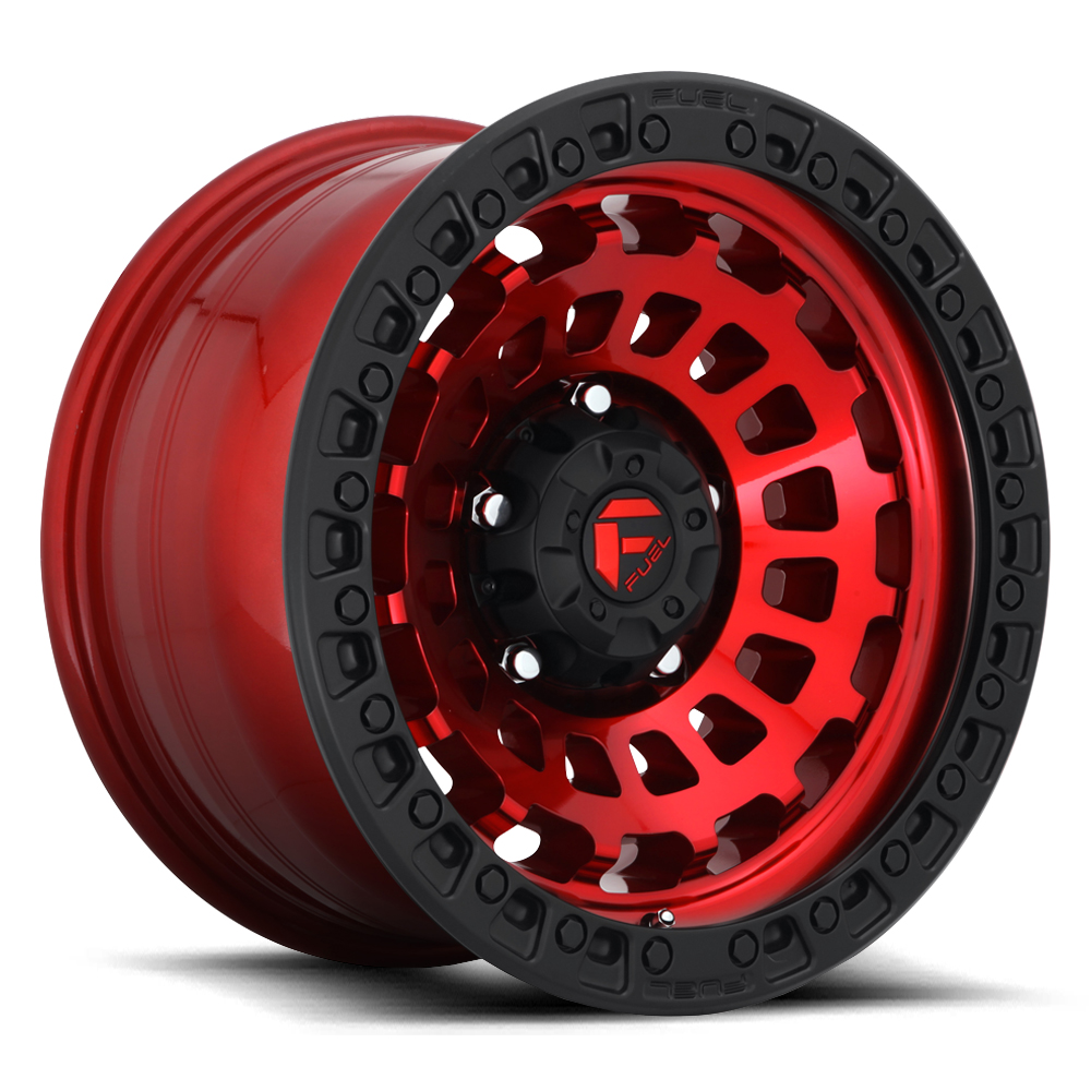 Fuel Wheels Zephyr D632 - Candy Red with Matte Black Rim Wheel Size ...