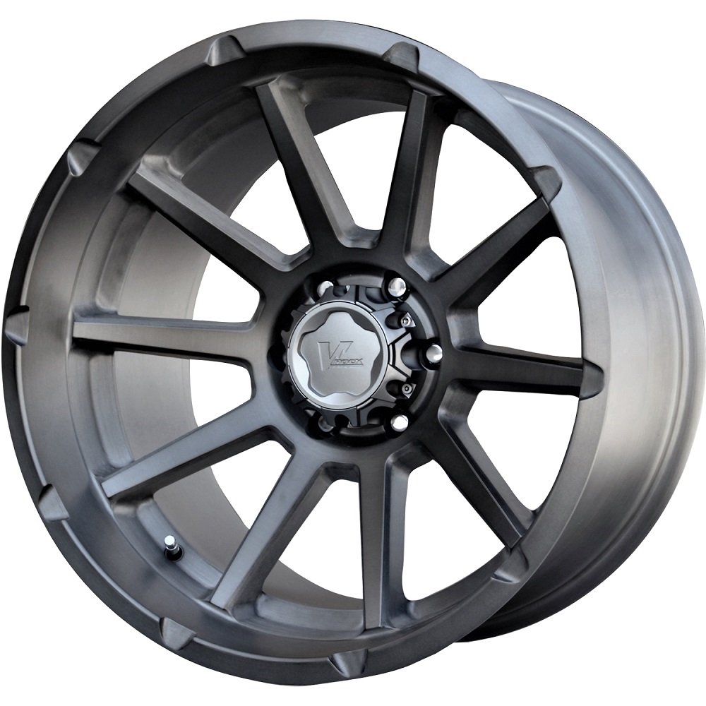 VR13 Tactical - Brushed w/Dark Tink Rim by V-Rock Wheels Wheel Size ...