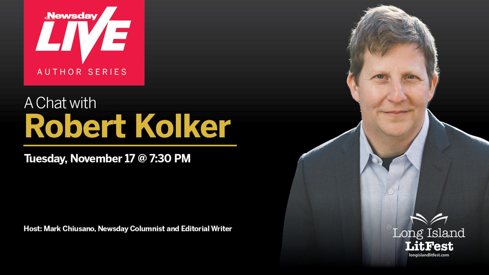 Newsday Live Author Series: A chat with Robert Kolker