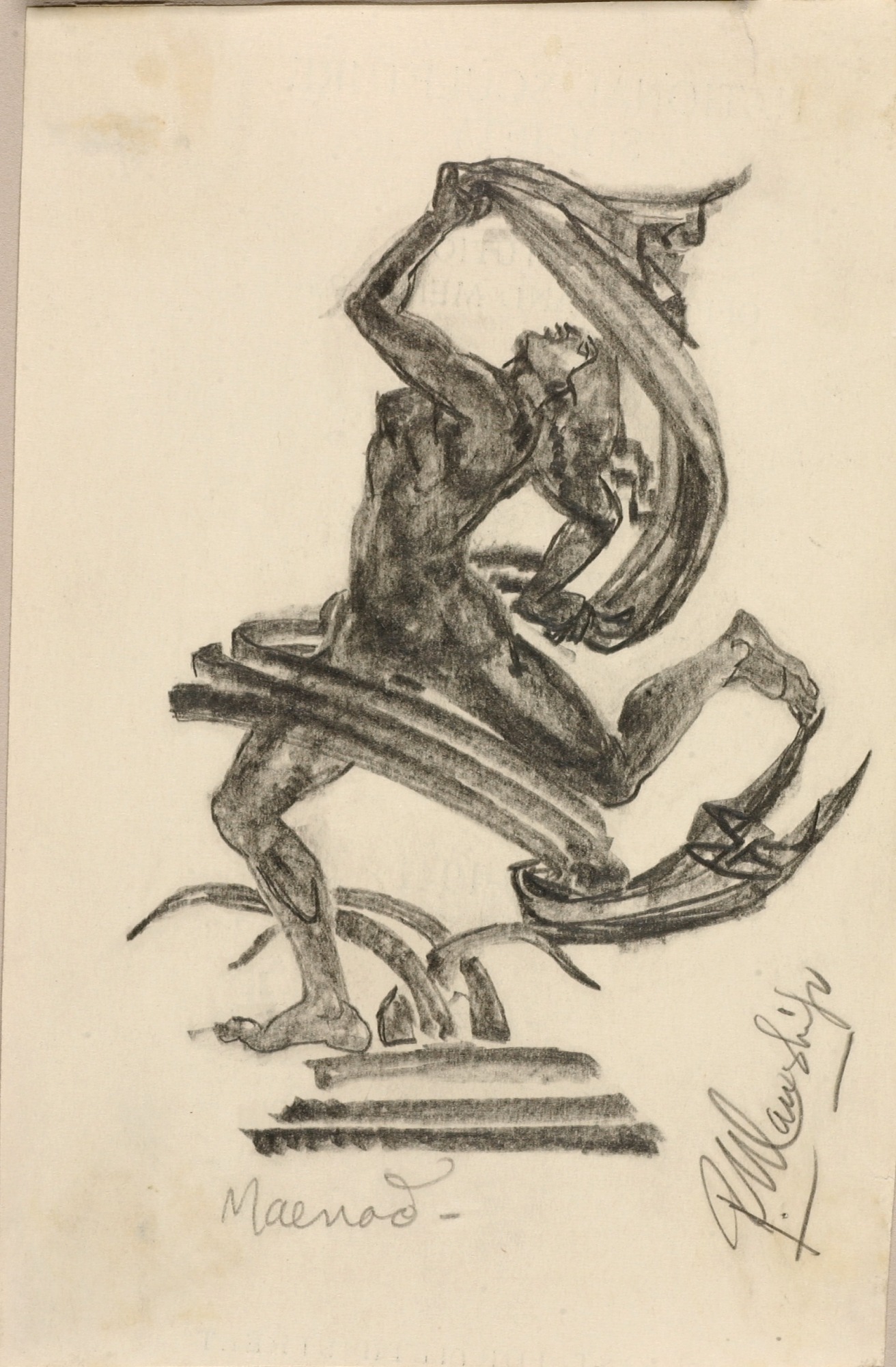 Paintings Reproductions Maenad, 1945 by Paul Manship (Inspired By ...