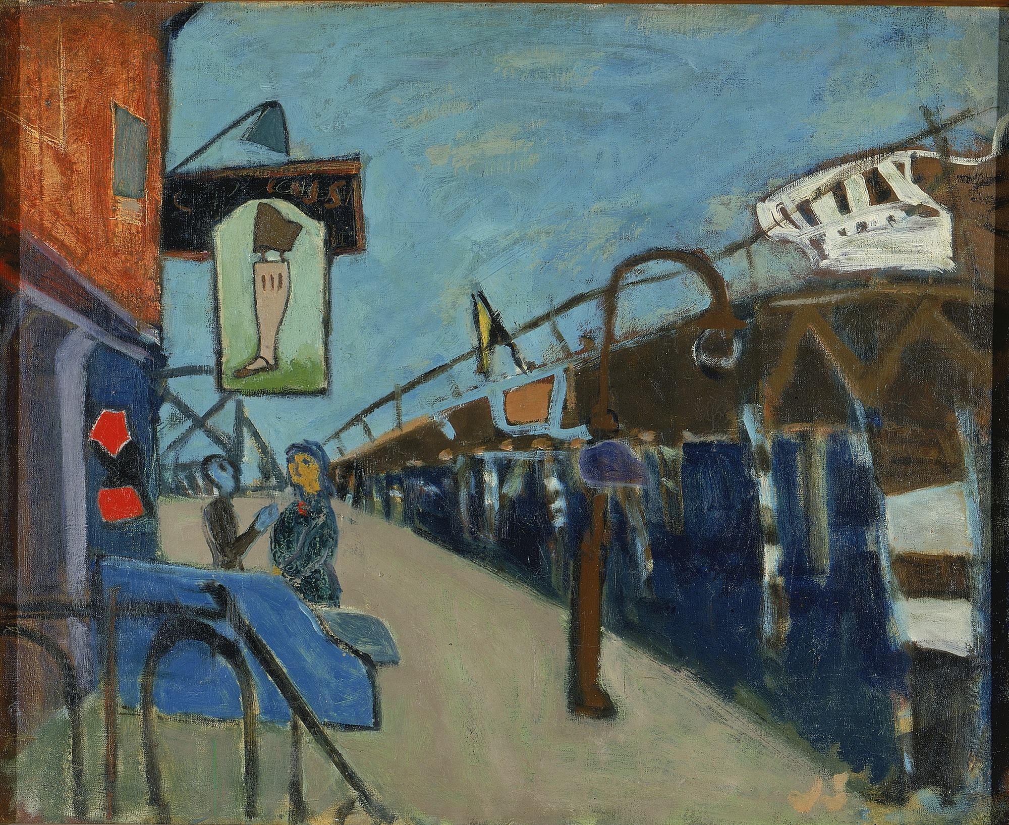 Conversation, 1943 by Joseph Solman (1909-2008) Joseph Solman | ArtsDot.com