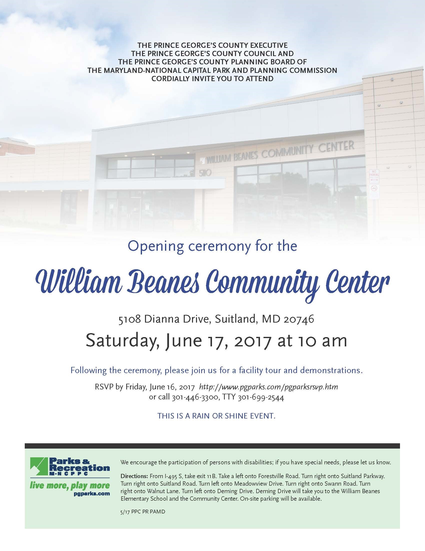 William Beanes Community Center Opening Ceremony | Smolen • Emr ...