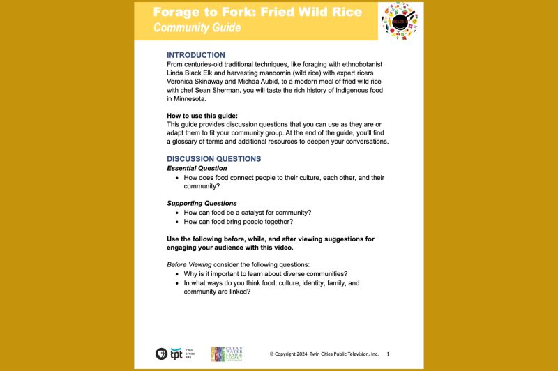Forage to Fork Community Guide | PBS TPT Learn