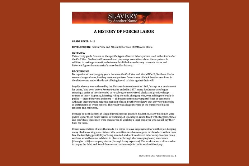 History of Forced Labor | PBS TPT Learn