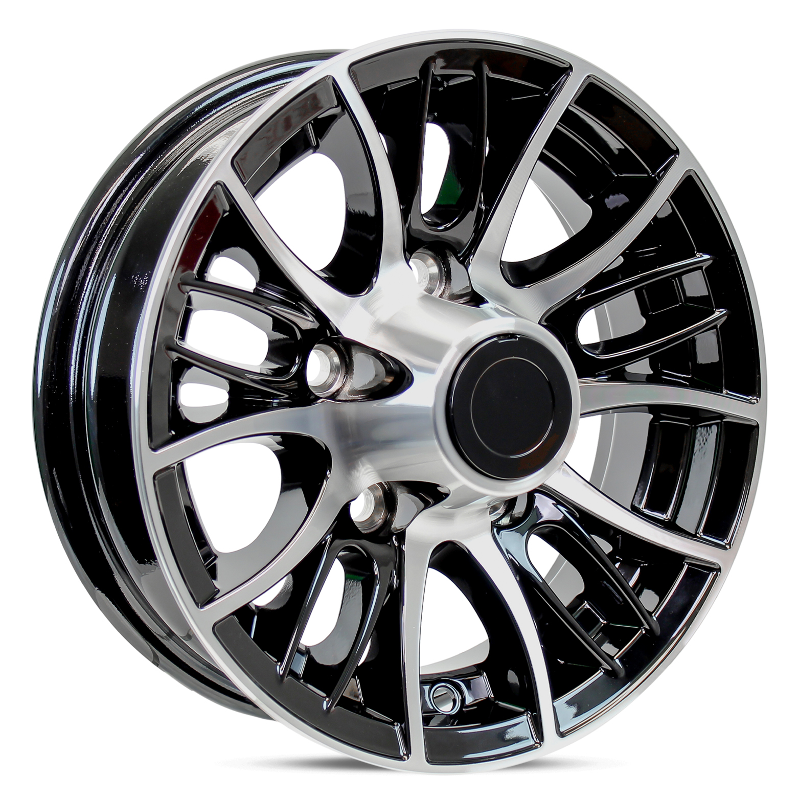 Evolution 13x5 5-4.5” Black/Machine Aluminum Trailer Wheel | Trailer ...