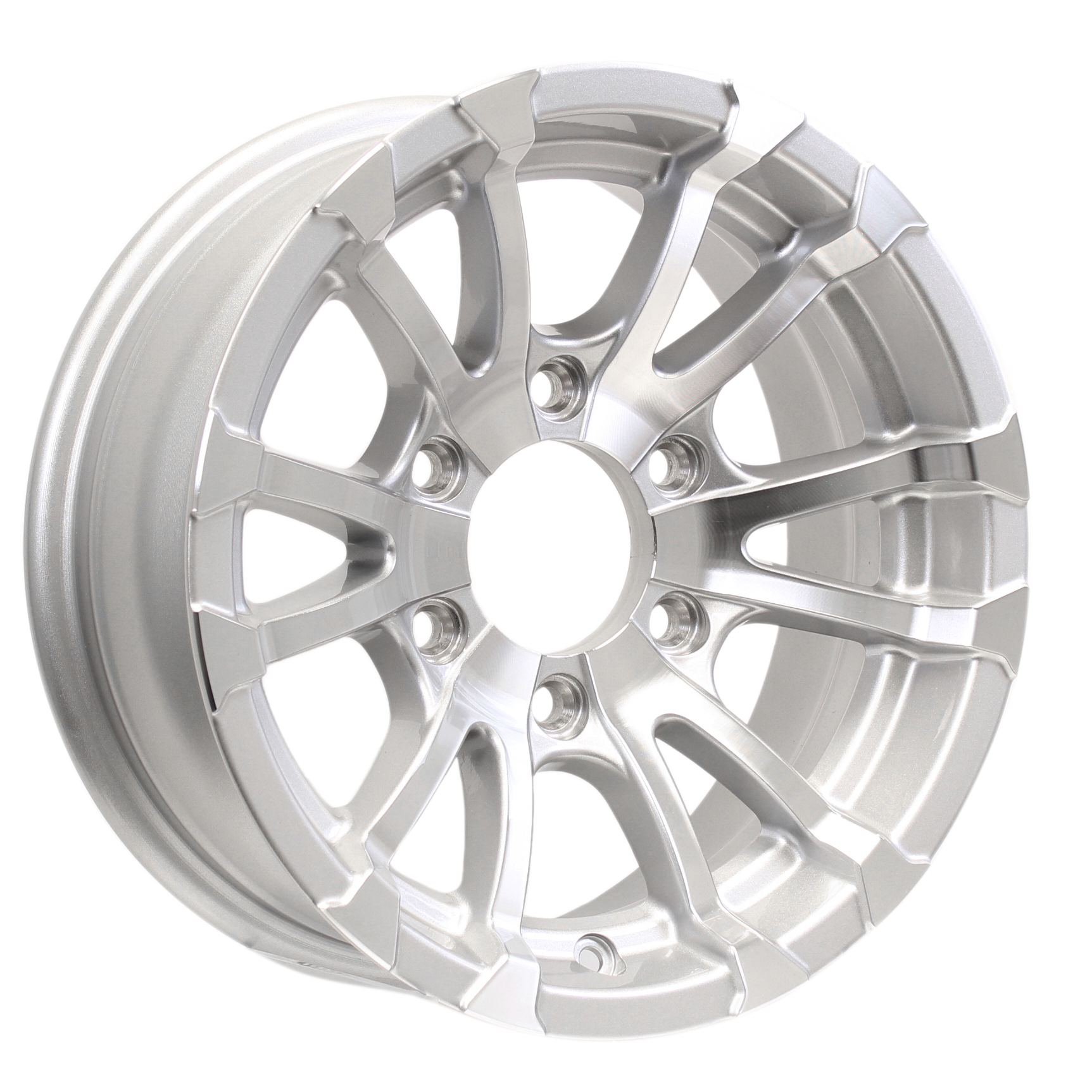 Avalanche 15x6 6-5.5” Silver Aluminum Trailer Wheel | Trailer. Set. Go!
