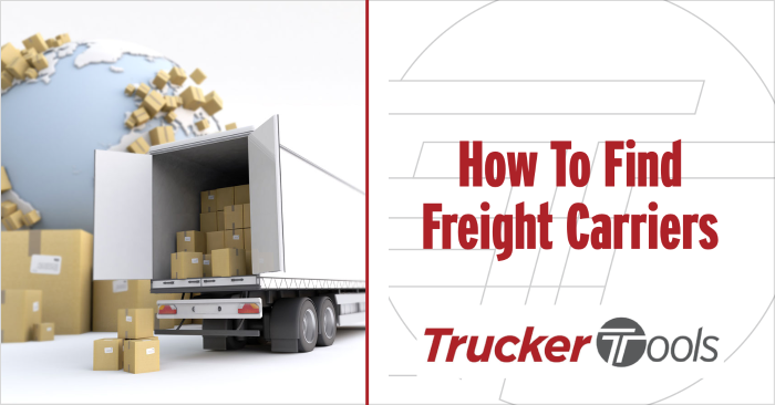 How To Find Freight Carriers - Trucker Tools