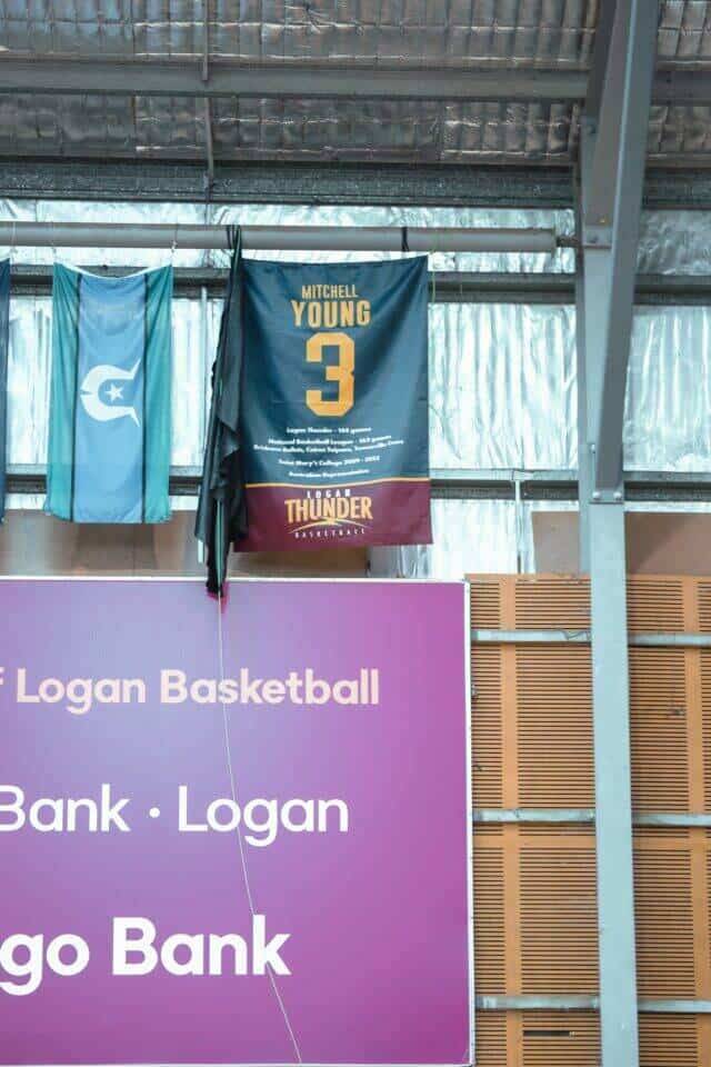 Mitch Young Logan Thunder # 3 Jersey Retirement - Logan Basketball
