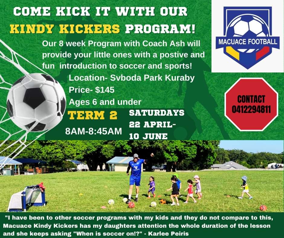 Kindy Kickers Program - Macuace Football