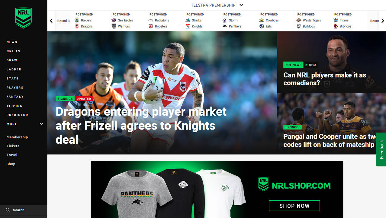 National Rugby League (NRL) - Verlete Sports