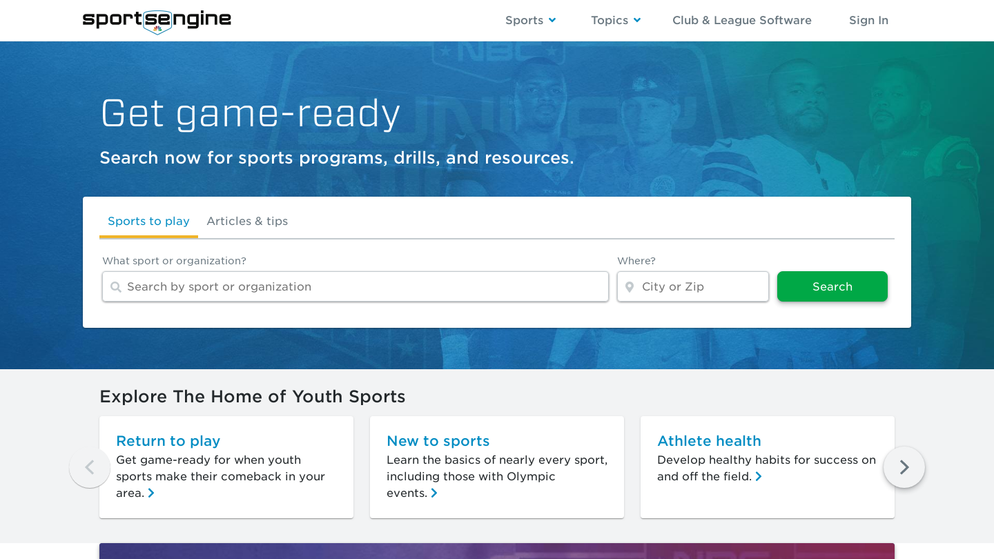 SportsEngine - About & Contact Details