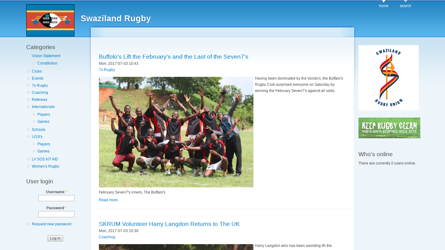 Swaziland Rugby - Verlete Sports