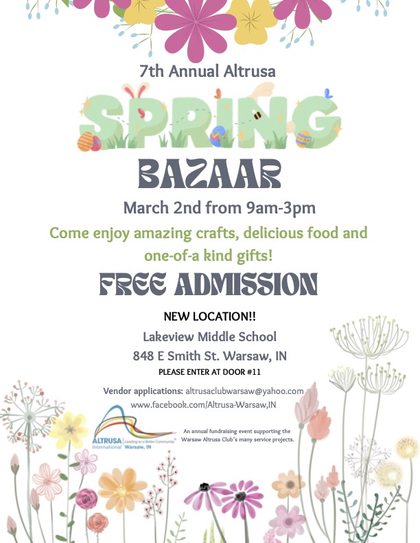 7th Annual Altrusa Spring Bazaar - Visit Kosciusko County