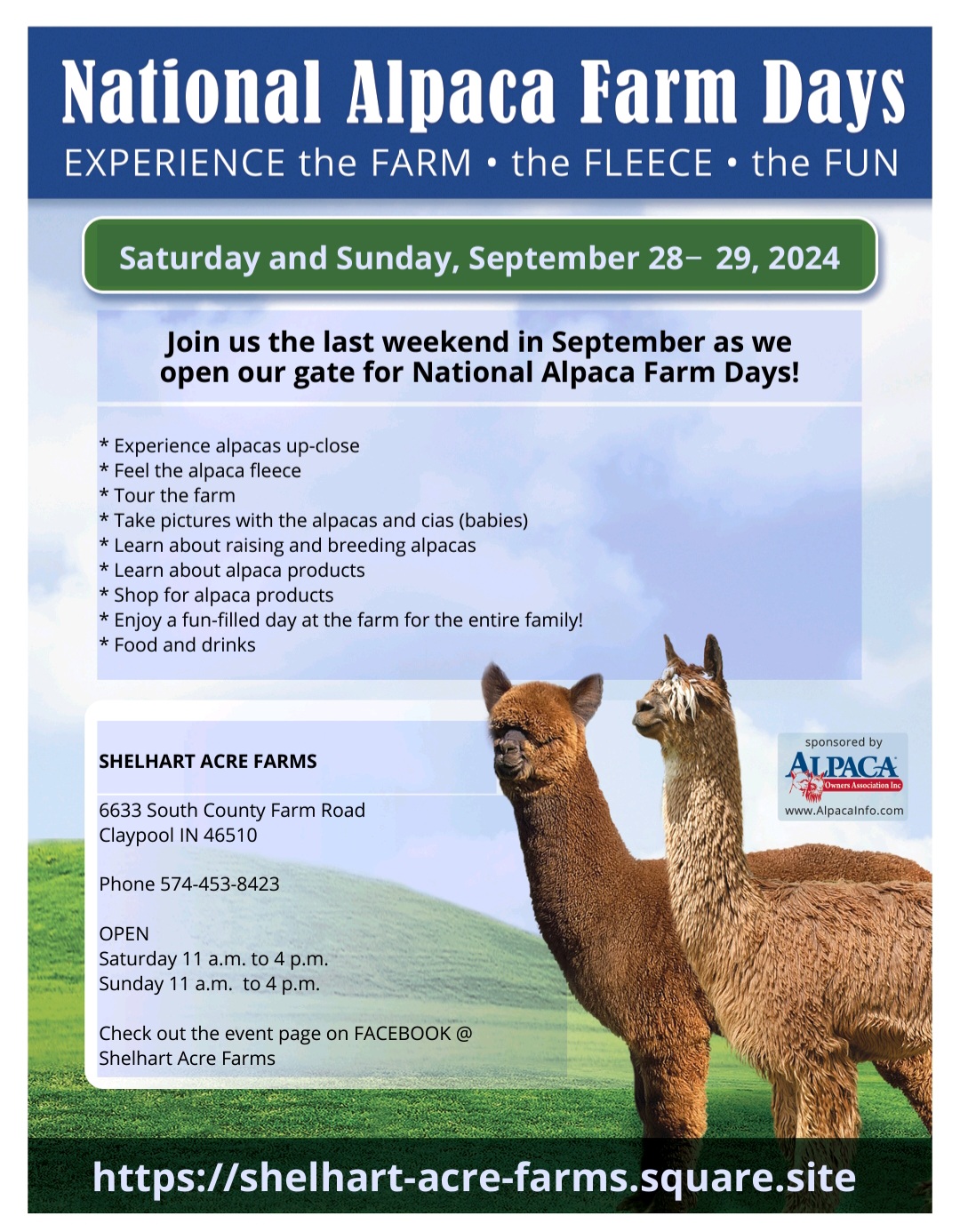 National Alpaca Farm Days @ Shelhart Acre Farms - Visit Kosciusko County