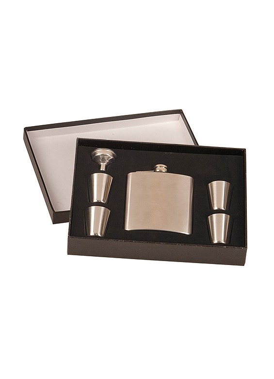 6 oz. Stainless Steel Flask Set | Awards International