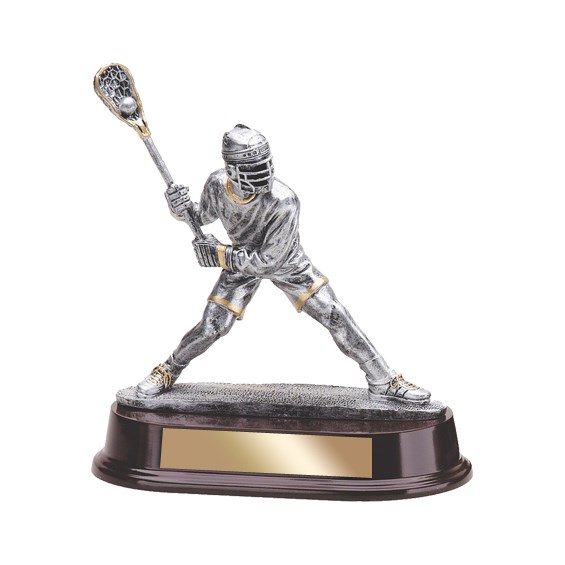 Shooting Lacrosse Trophy with Wood Base | Awards International