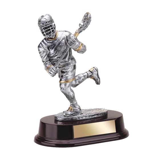 7 1/2" Resin Lacrosse Trophy with Wood Base | Awards International