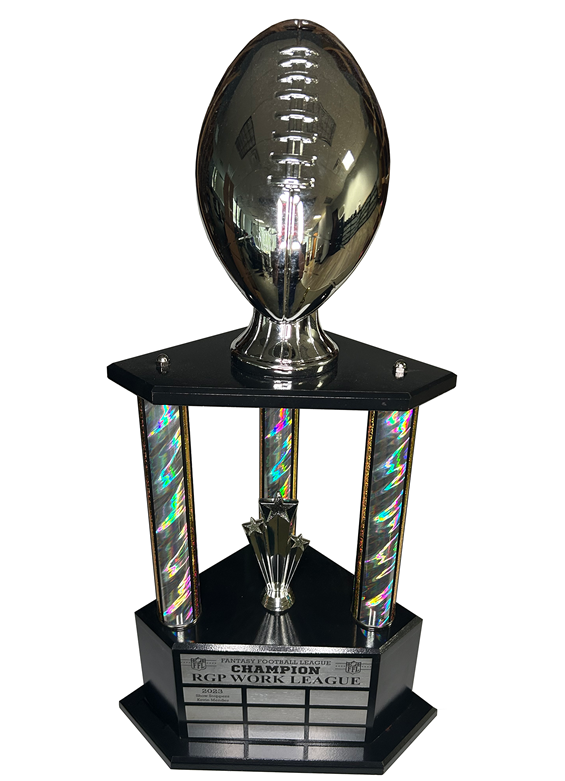 28" Fantasy Football Perpetual Trophy - Silver | Awards International