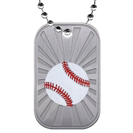 2" Baseball Dog Tag w/ Chain | Awards International