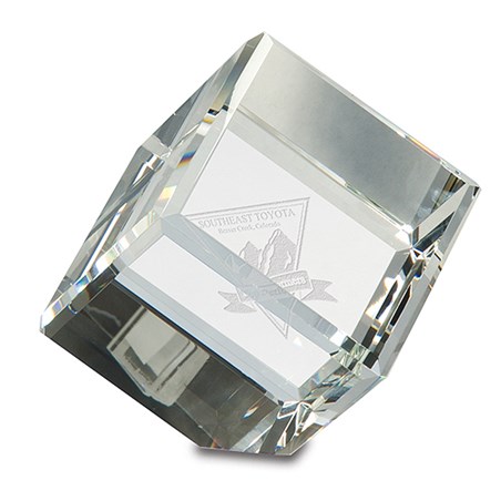 Optic Crystal Cube Paperweight - 3 Sizes | Awards International