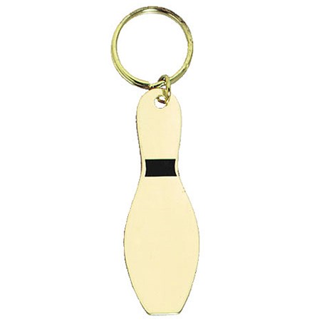 2.75" Polished Brass Keychain - Bowling | Awards International