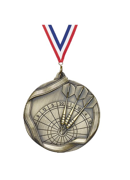 2 1/4" Ribbon Series Darts Medal | Awards International