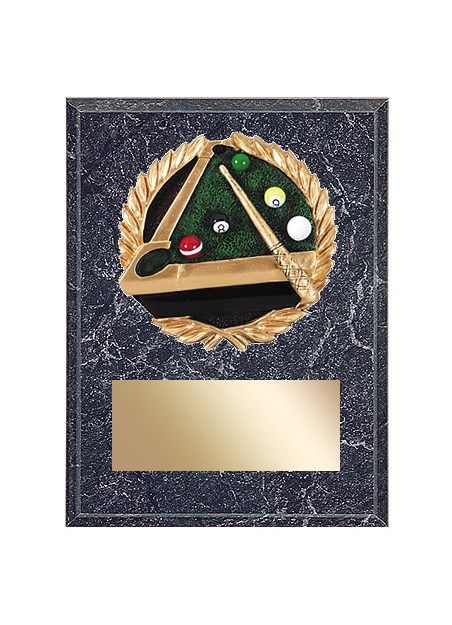 Full Color Billiards Relief Plaque - 3 Sizes | Awards International